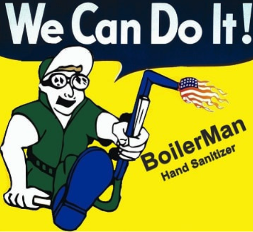 Boiler Man Hand Sanitizer Cover Image | Power Mechanical